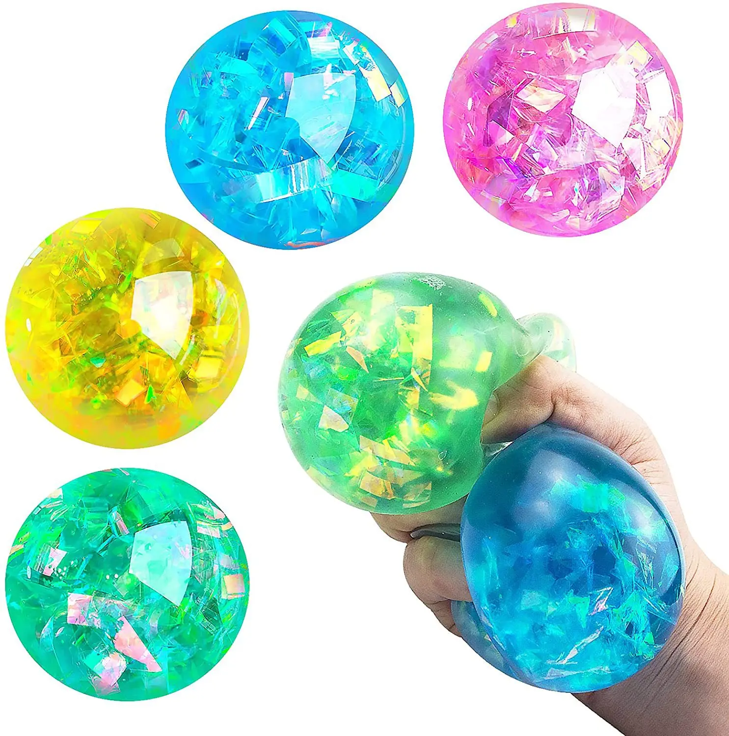 Wholesale Decompression Glitter Squishy Ball - Anti Stress