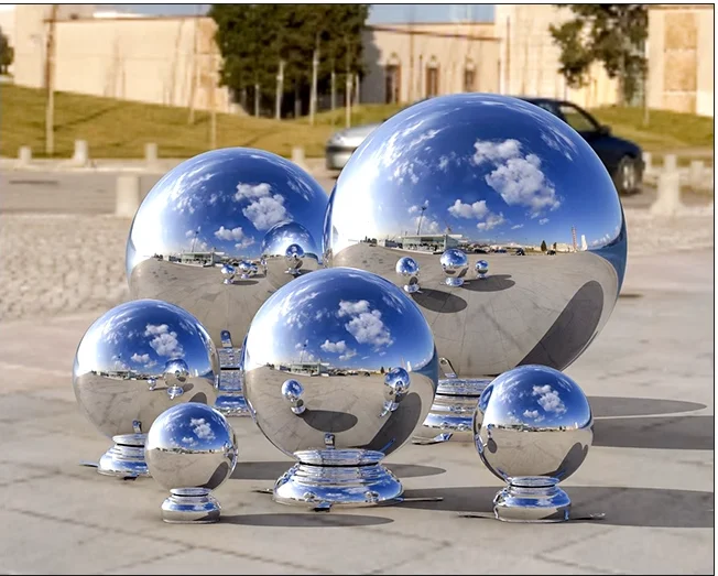 201/304 Stainless Steel Conjoined Steel Ball Hollow Ball With Base ...