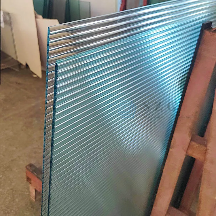 Decorative Transparent Tempered Ribbed Reeded Moru Wave Fluted Glass ...
