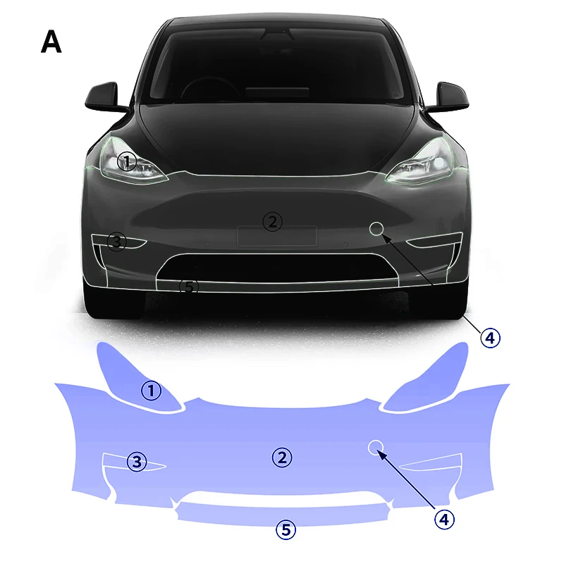 Pre-cut Car Film Self-repairing Anti-fouling Transparent Film Suitable ...