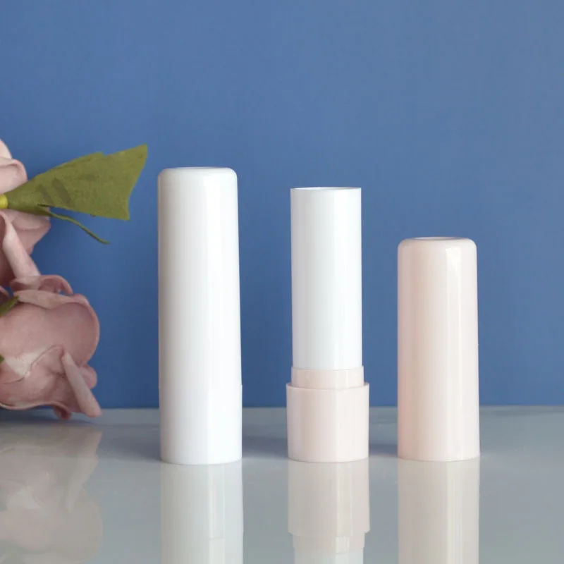 In Stock 4.8g Pink Mini Lipstick Tube White Empty Lip Balm Containers ...