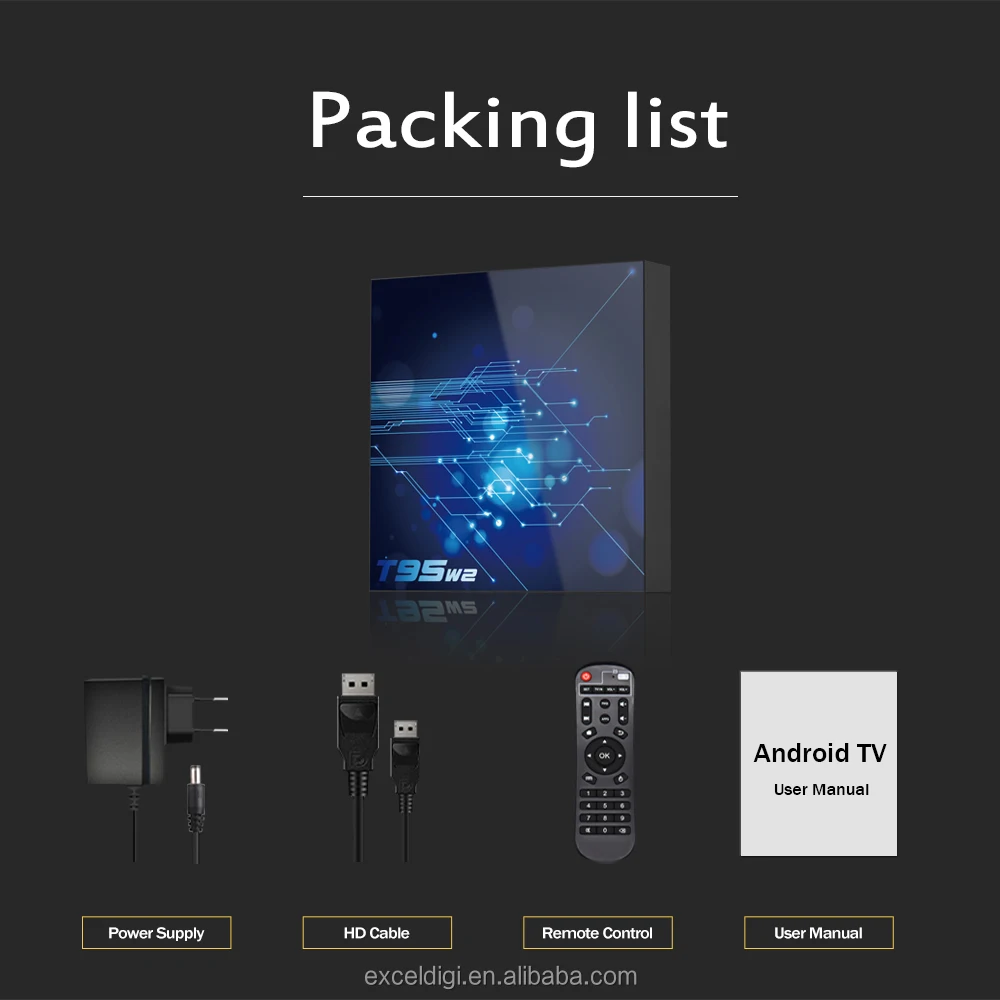 Excel Digital 2024 Best T95w2 Amlogic S905w2 Quad Core Android 11.0 Tv Box Strong 4k 2gb 16gb ...