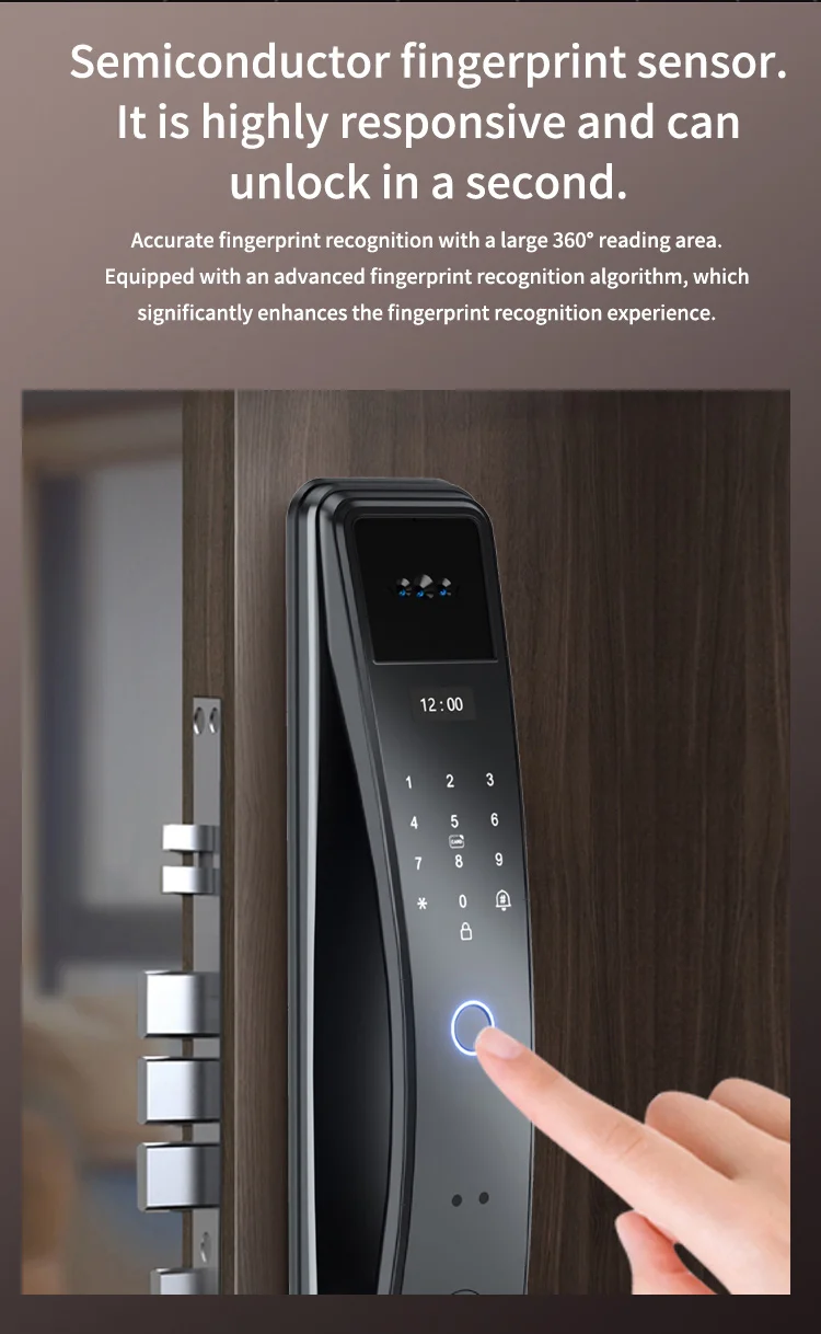 2025 New Design Automatic Lock 3d Face Fingerprint Wishome Fully ...