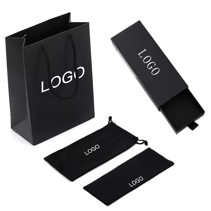 Custom Logo Luxury Popular Black White Glasses Packaging