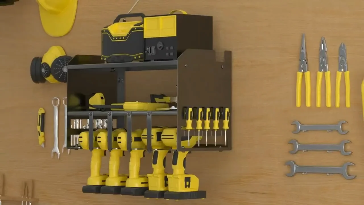 Workshop Tool Room Warehouse Heavy Duty Pegboard Power Tool Rack ...