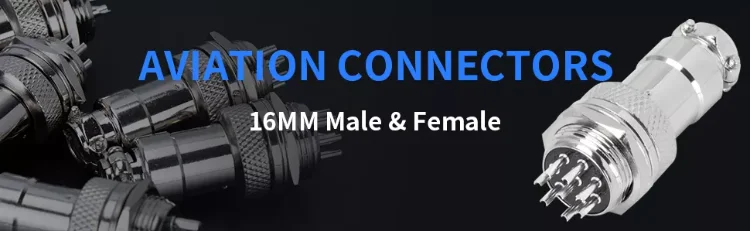 GX12 GX16 GX20 Aviation Connector Plug - High Current 4 Pin