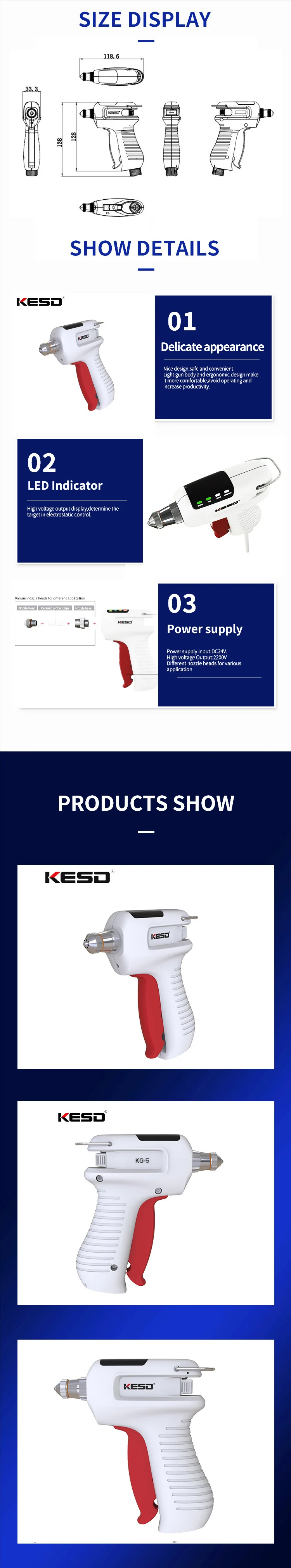 High Efficiency Electrostatic Dust Removal Static Elimination Iion Gun ...