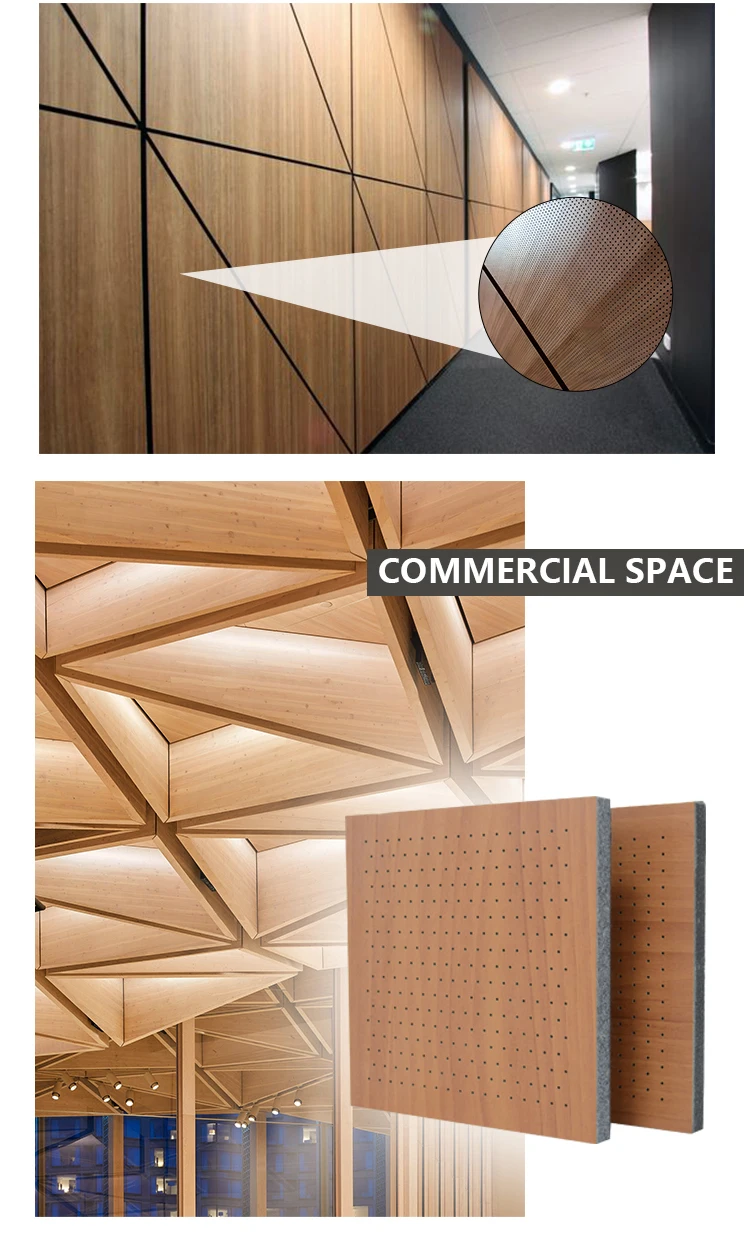 TianGe 60*60cm Eco Proof Micro Perforated Wood Wall and Ceiling ...