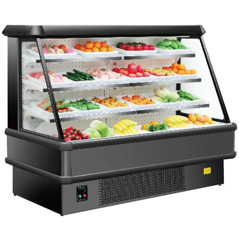 Supermarket Chiller Display Cooler Commercial Fruit Refrigerator Half ...