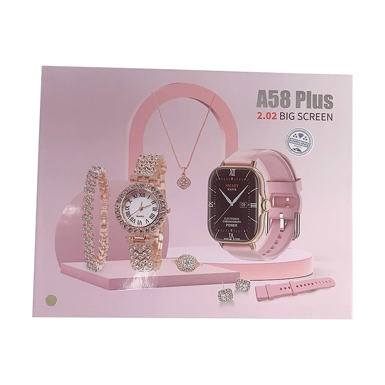 2024 Luxury Gold Ladies Smart Watch A58 Plus - Fitness Tracker