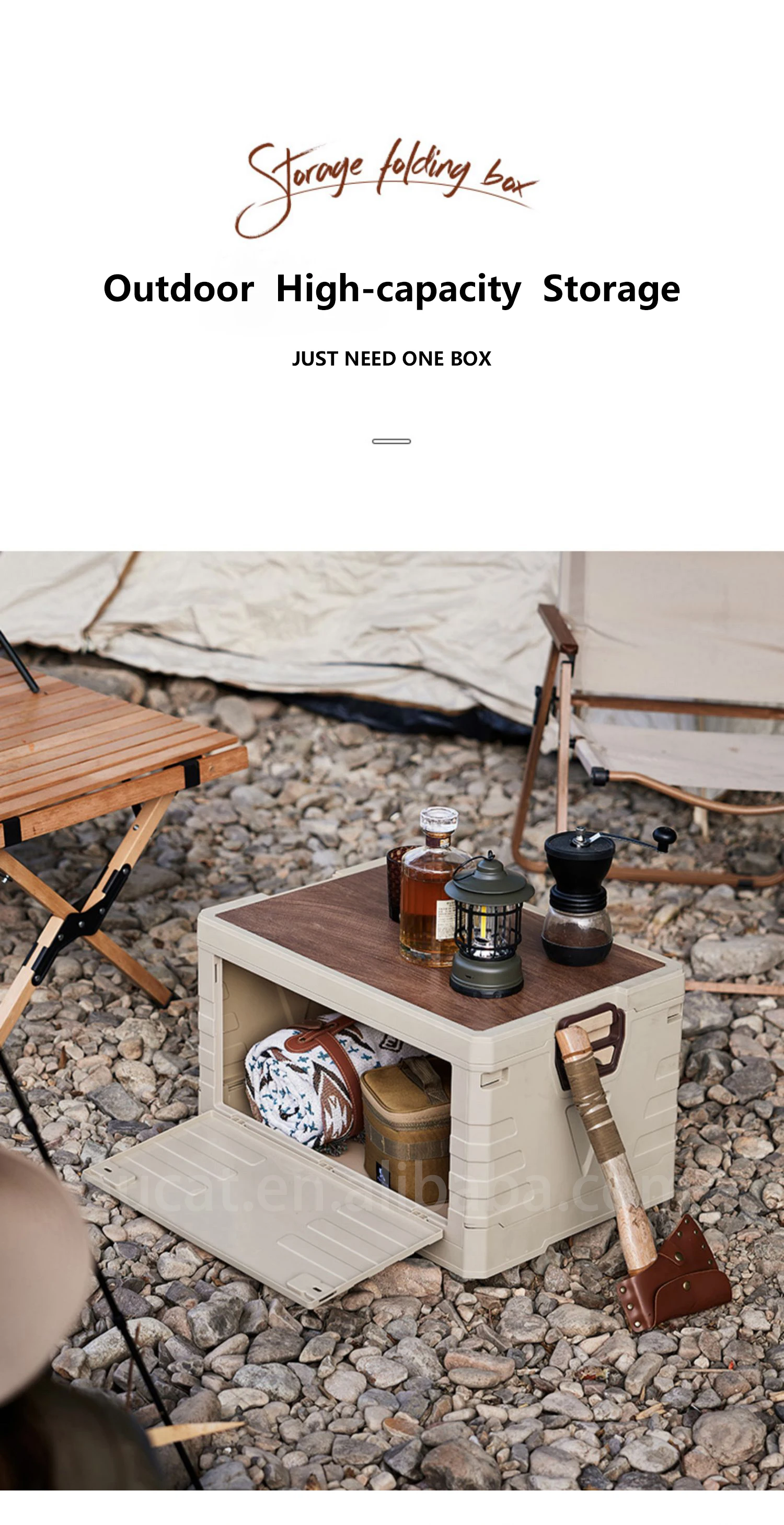 30L 80L Green Khaki White Storage Box Organizer Household Foldable ...