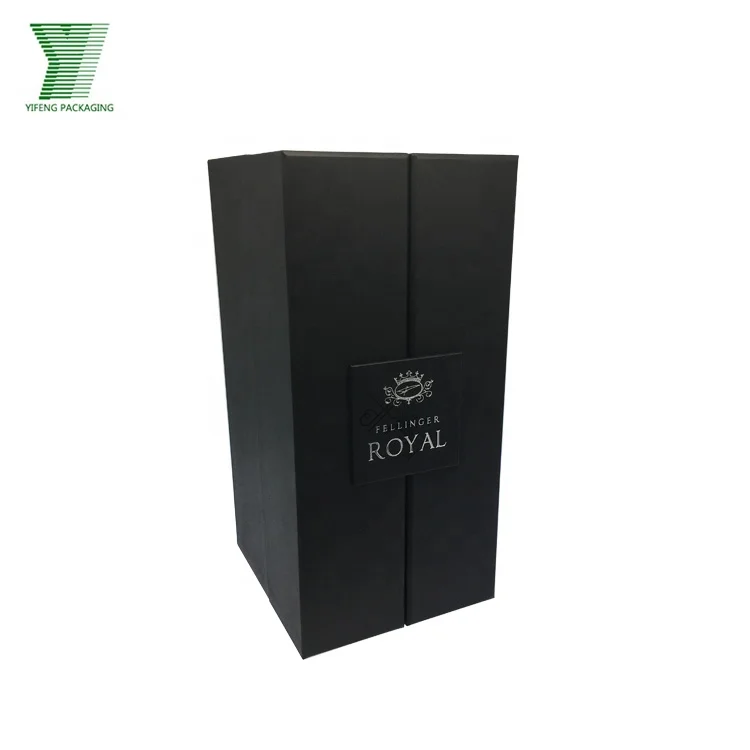 Luxury Double Open Wine Gift Boxes Cardboard Texture Paper 750ml 3 ...