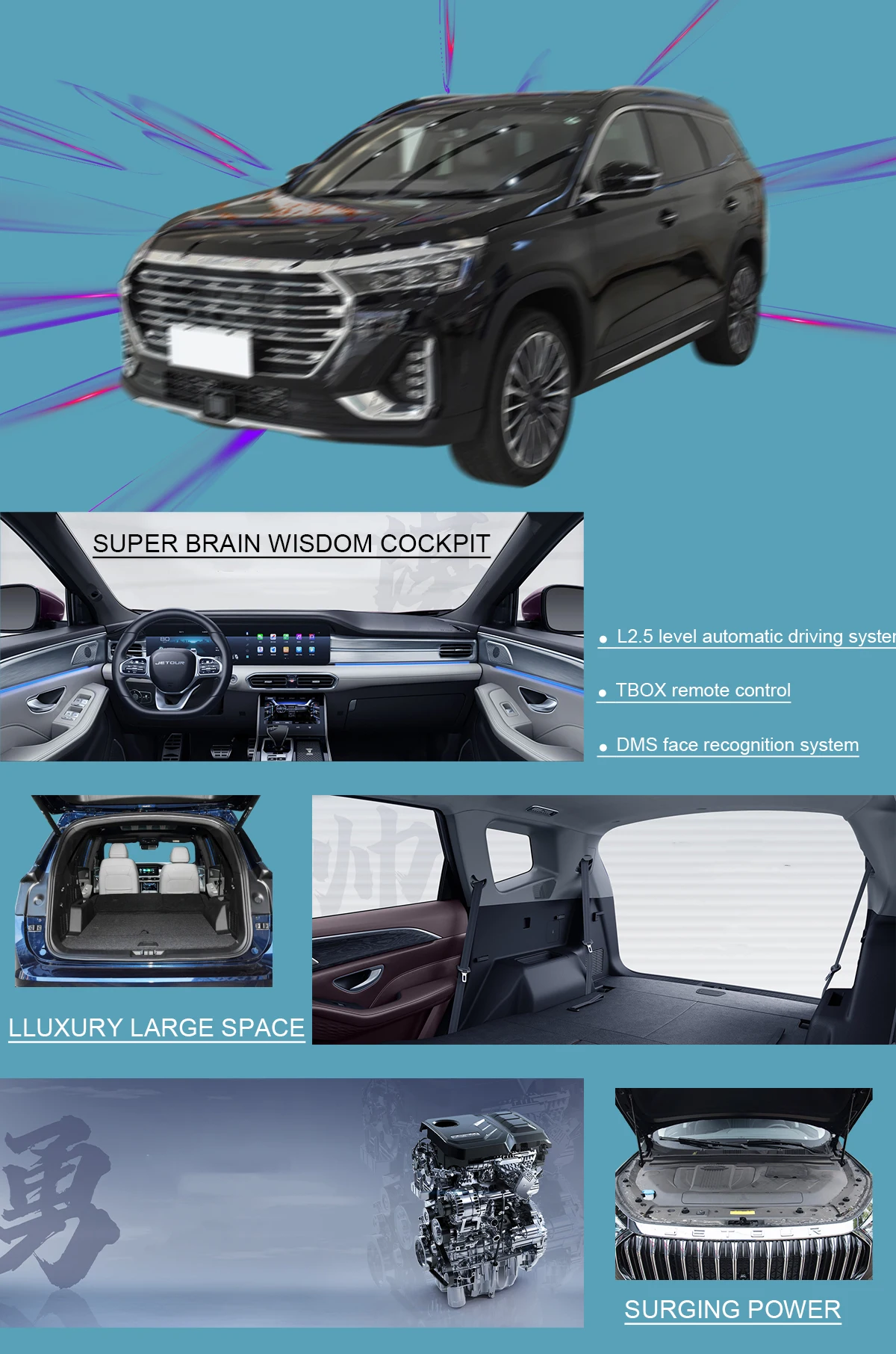 Jetour X95 Plus Automatiquue X90 China 4 Wheel New Petrol Car