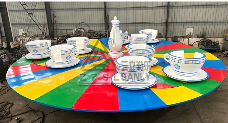 36 Seats Theme Park Equipment Attraction Saucer Big Rotary Carousel ...
