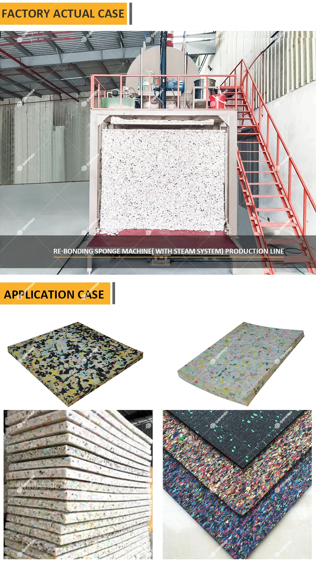 Genmax Rf02 Sponge Flexible Rebonded Recycle Foam Machine - Buy ...