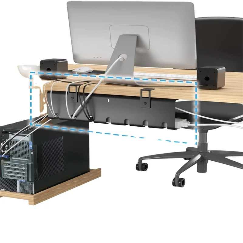 Cable Management Tray Under Desk Cord Organizer For Wire Management ...