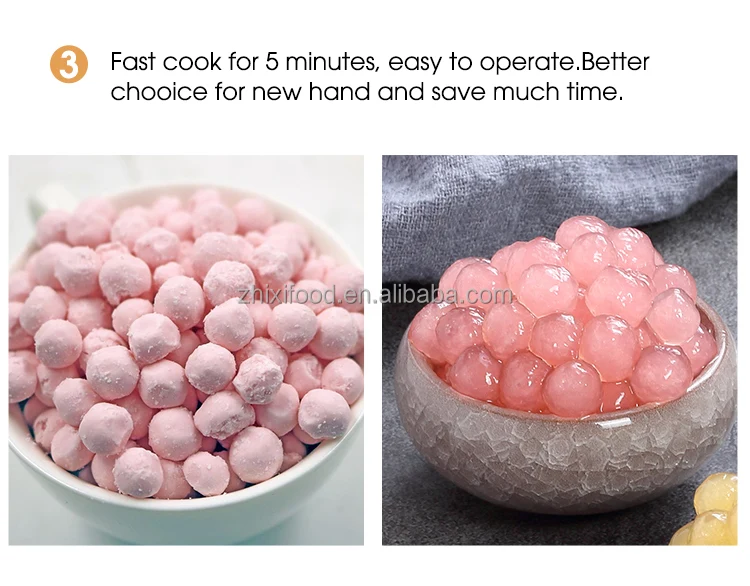 500g Colored Tapioca Pearls for Bubble Tea - Fast Cooking Chewy Tapioca ...