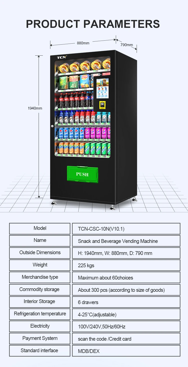 TCN Smart Screen Vendor Machine - Snack and Drink Vending