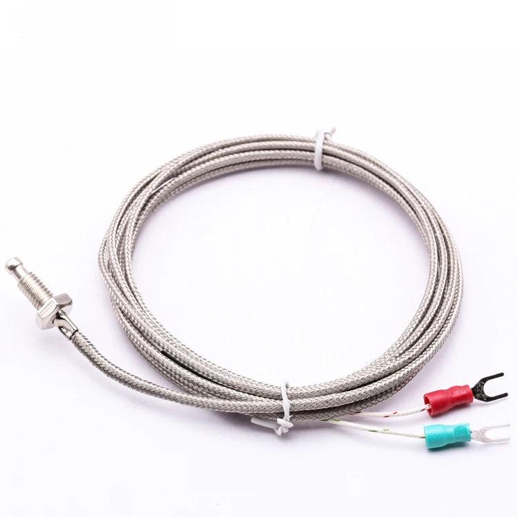 3mm Diameter M6 M8 Vise Stainless Probe Temperature Sensor Rtd Pt100 ...