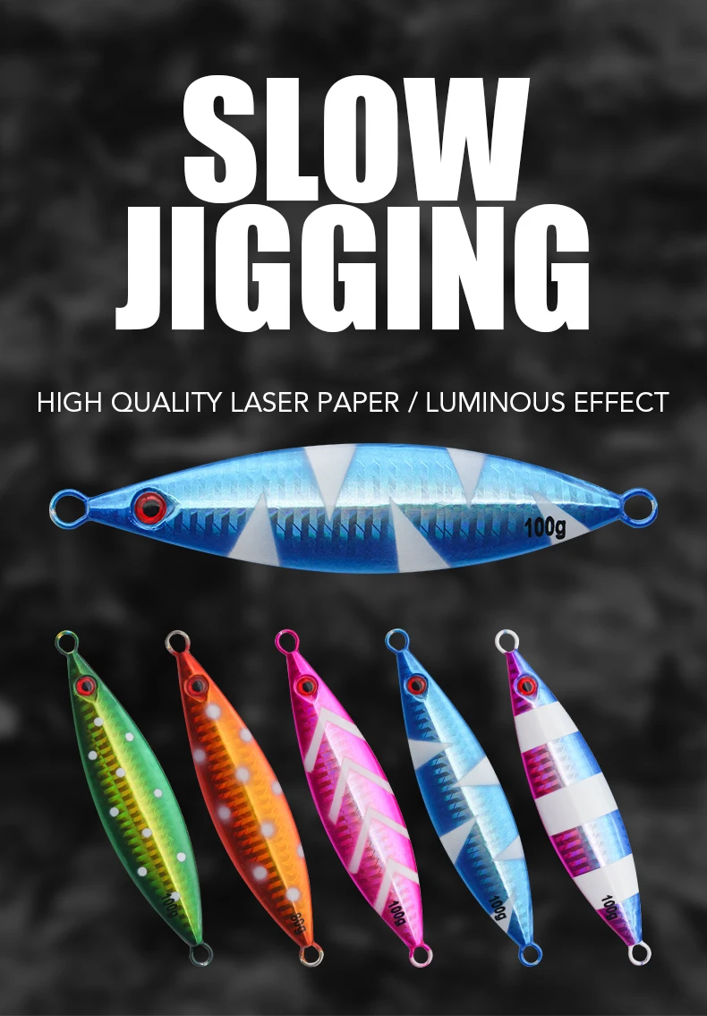 Factory 60g 100g 150g 200g Hard Jigging Lure Saltwater Boat Fishing ...