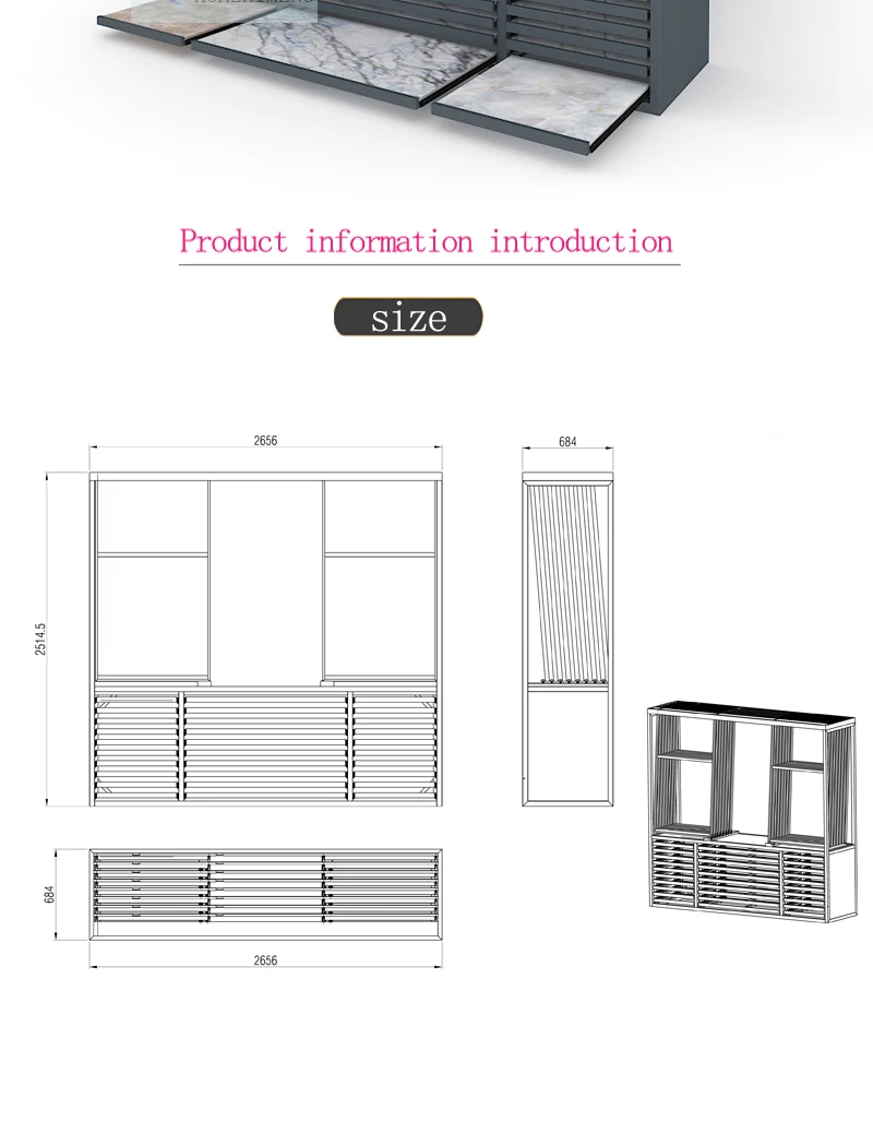 Wholesale Push Pull Wallpaper Display Stand Sliding Wall Paper Display ...