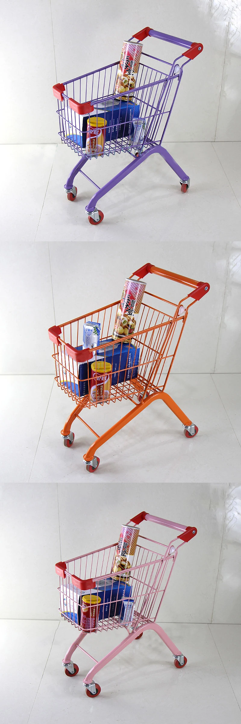 Mini Supermarket Hand Trolleys - Fun Kid Toy Shopping Carts