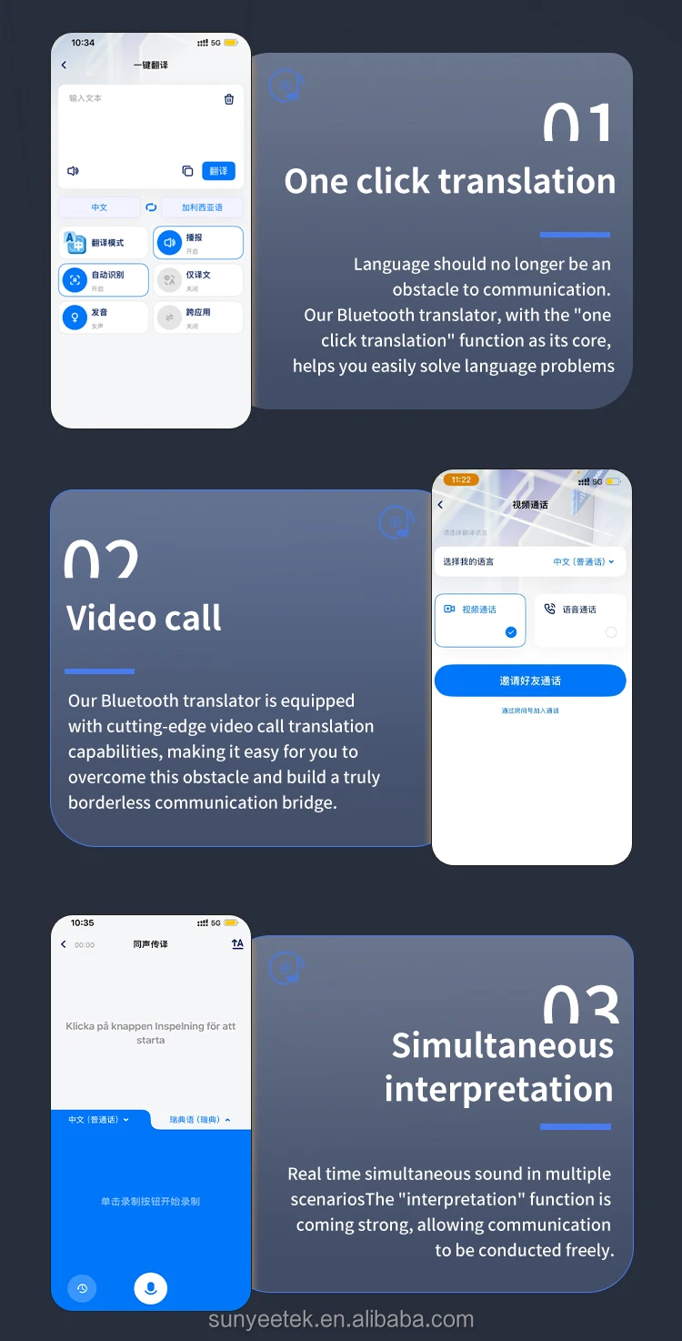 Itranstalk Multilingual AI Voice Wireless Translation Headset
