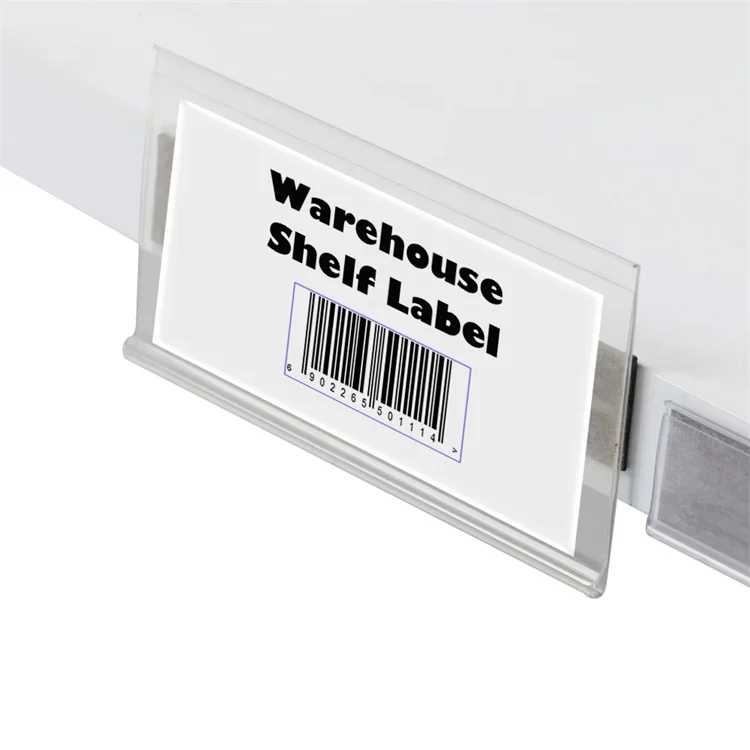 Acrylic Shelf Sign Frame Label Price Tag Pop Banner Holder Clamp Price ...