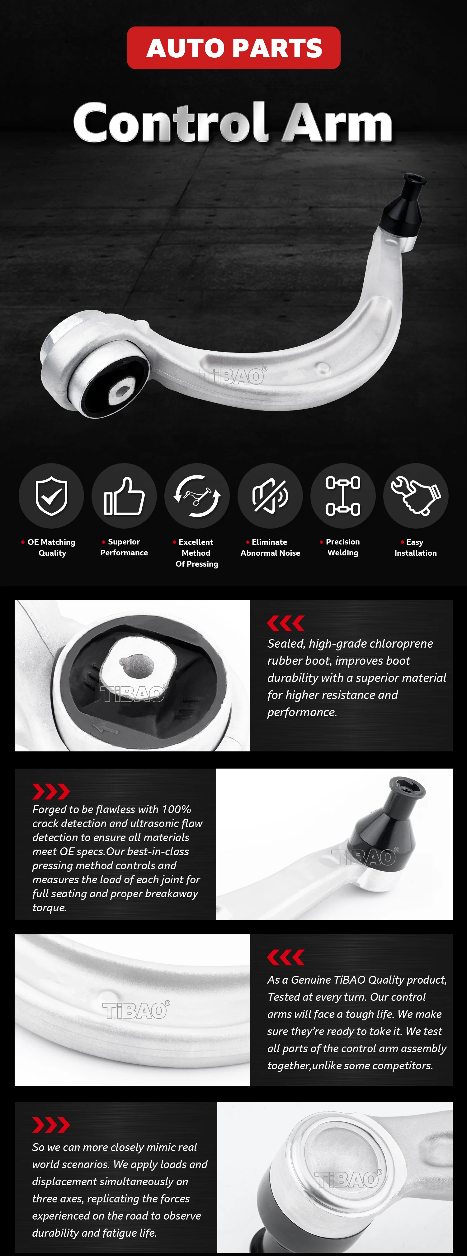 Tibao Oem Factory Auto Suspension Complete Control Arm Kit For Audi Q7 ...