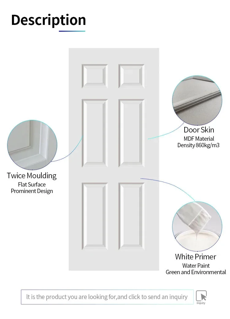6 Panel Interior Doors White Primer Doors Fully Finished White Interior ...