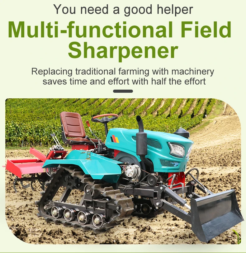 60 Hp Diesel Crawler Rotary Tiller Cultivator With Multi-gear And Air ...