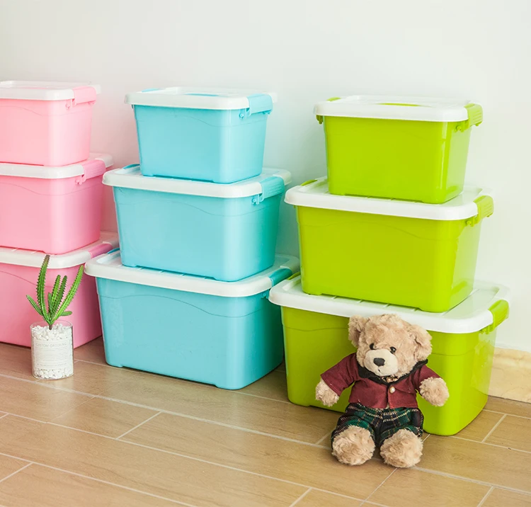 Colorful Multifunction Plastic Big Stackable Storage Latch Box Storage ...