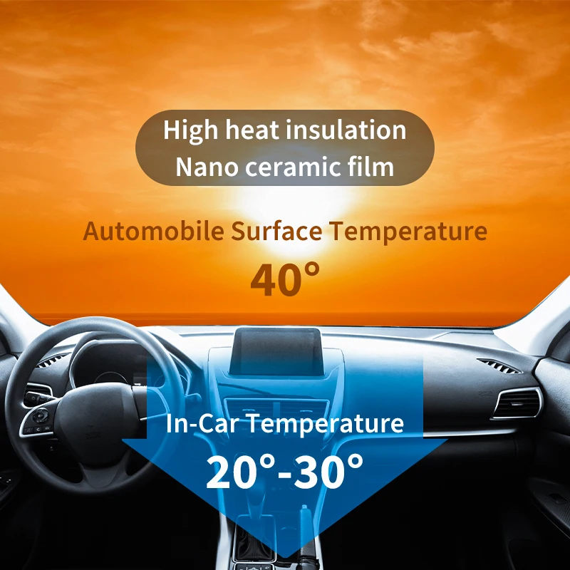 2mil Nano Ceramic Polarized Car Window Tint Film Safety Clear Film ...