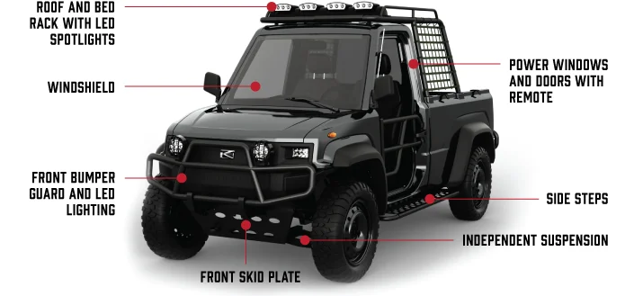 120km 4x2 Small Electric Vehicles Pick Up Small Electric Vehicles Pick ...