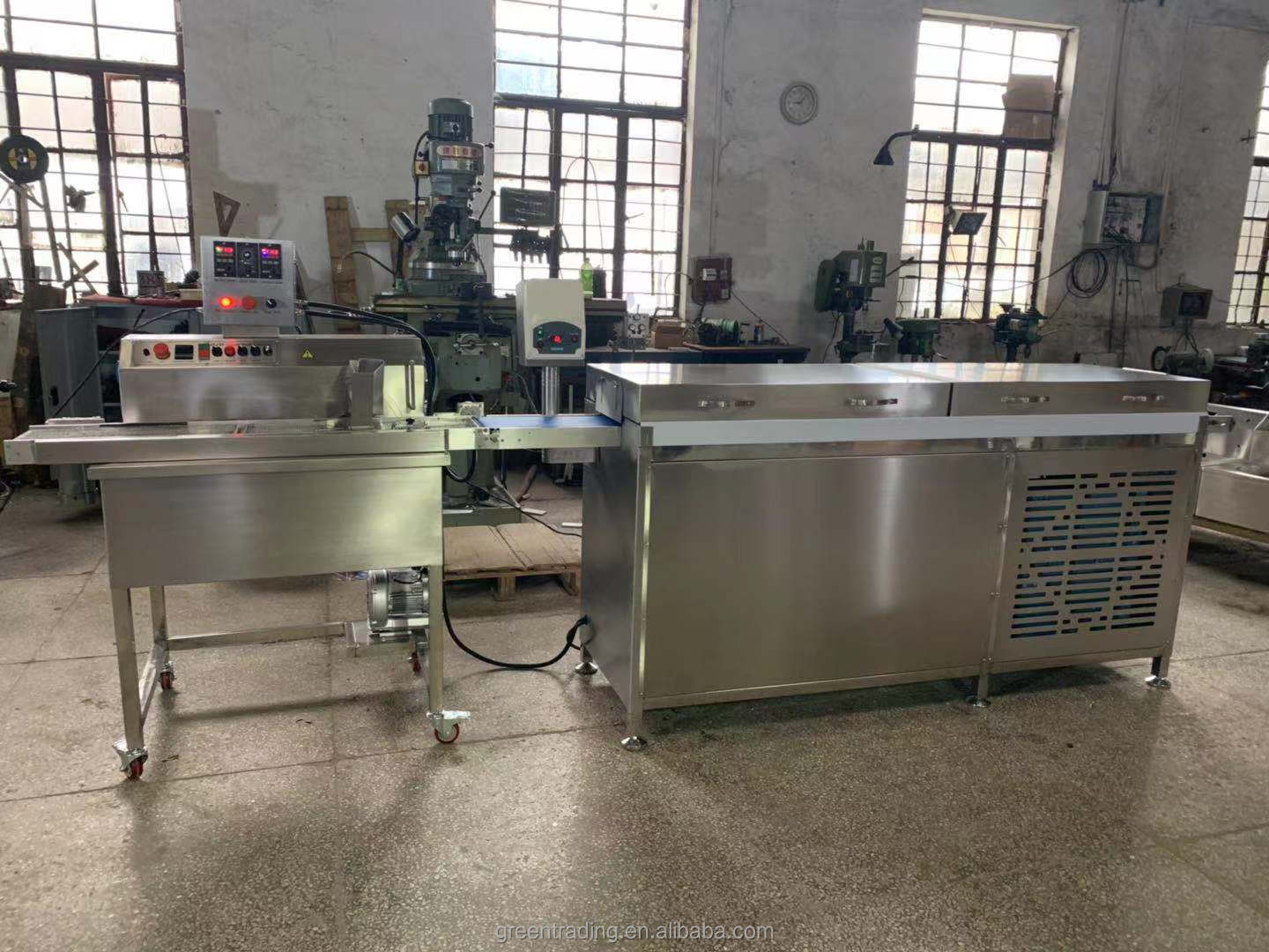 8kg 15kg 30 Small Chocolate Covered Enrobing Enrober Machine Cooling ...