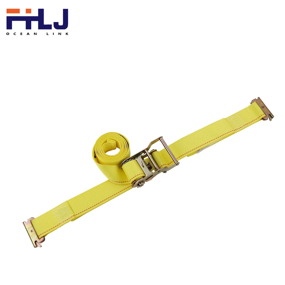 High Quality 2" 12ft Bs 4400lbs Ratchet Buckle Logistic Strap With E/a ...