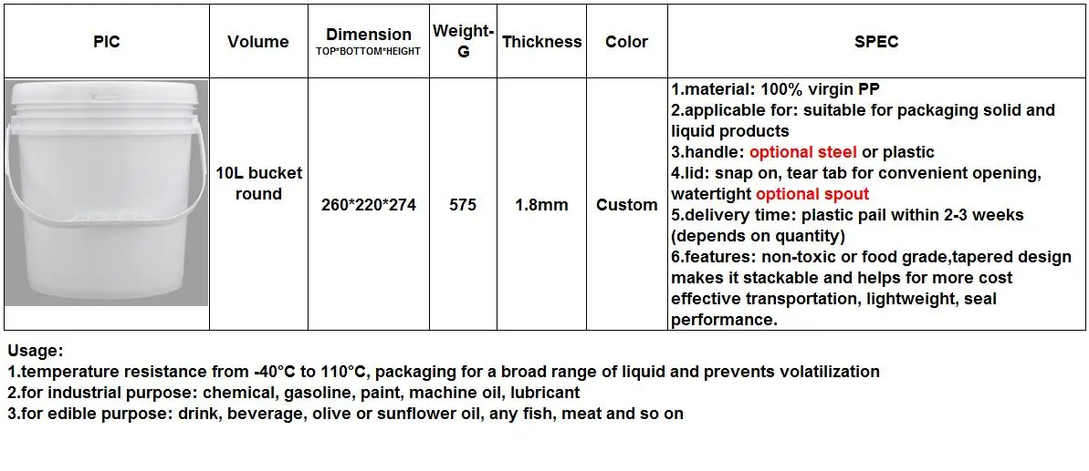 Factory Supplied 30 Litre Plastic Bucket 30 Liter Plastic Bucket With ...