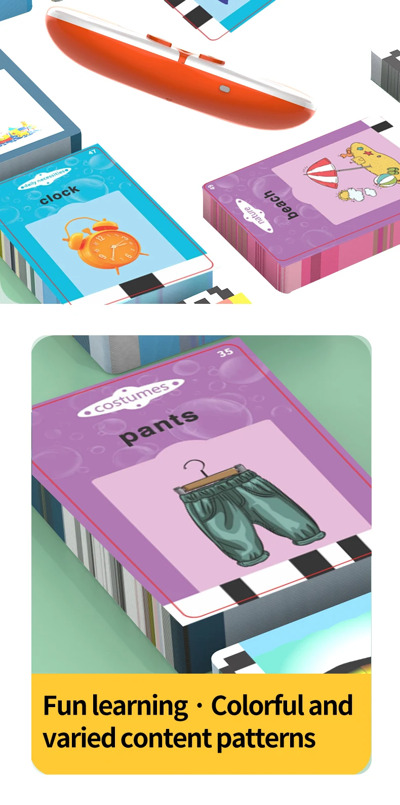 English Alphabet Flash Card Machine Custom Educational Talking Flash ...