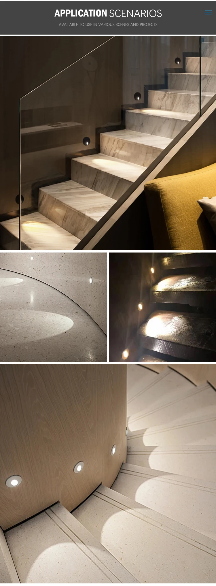 New Design Staircase Lighting Recessed Stairs Wall Lamp Led Stair Wall ...