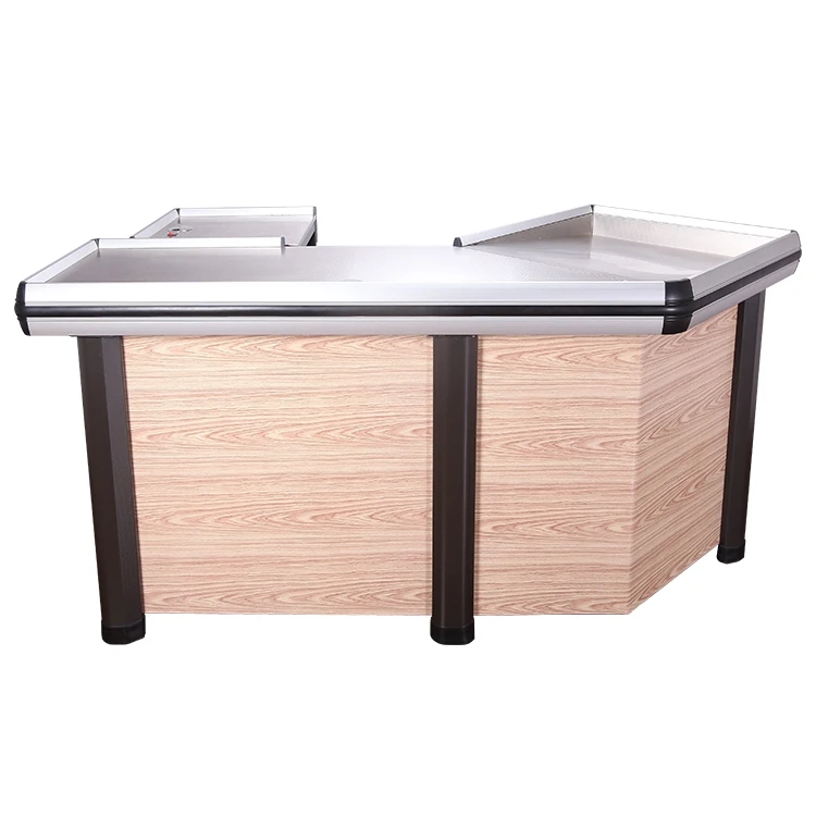 Stainless Supermarket Checkout Counter Equipment Low Price Retail Cash ...