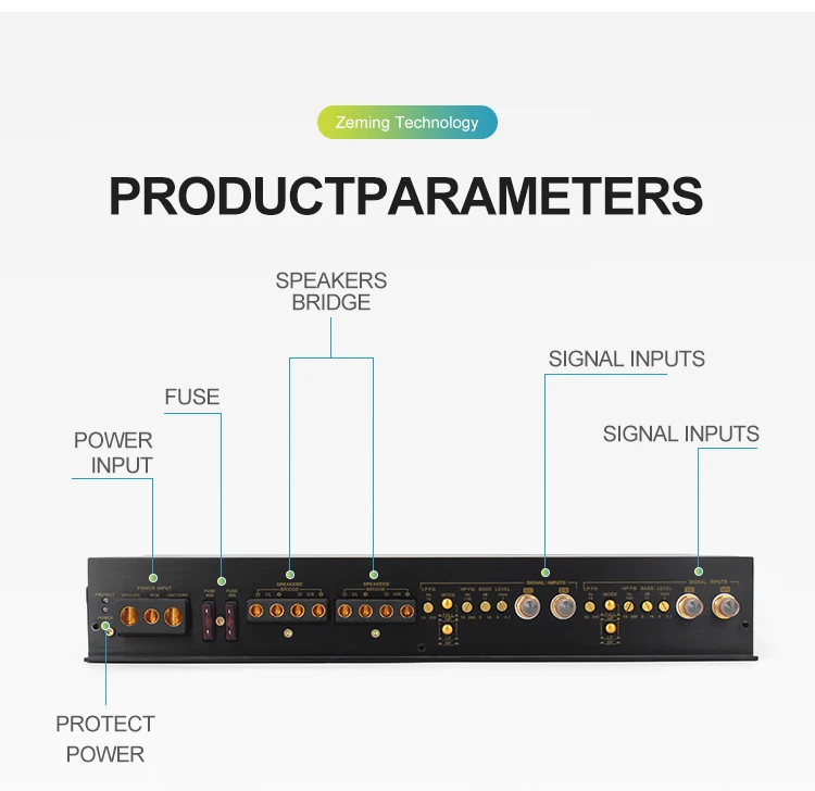 4 Channel 5000 Watts Car Amplifier Korean Amp With Sound Quality Class ...