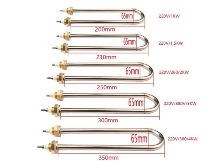 380v U Shape Industrial Electric Stainless Steel Heaters