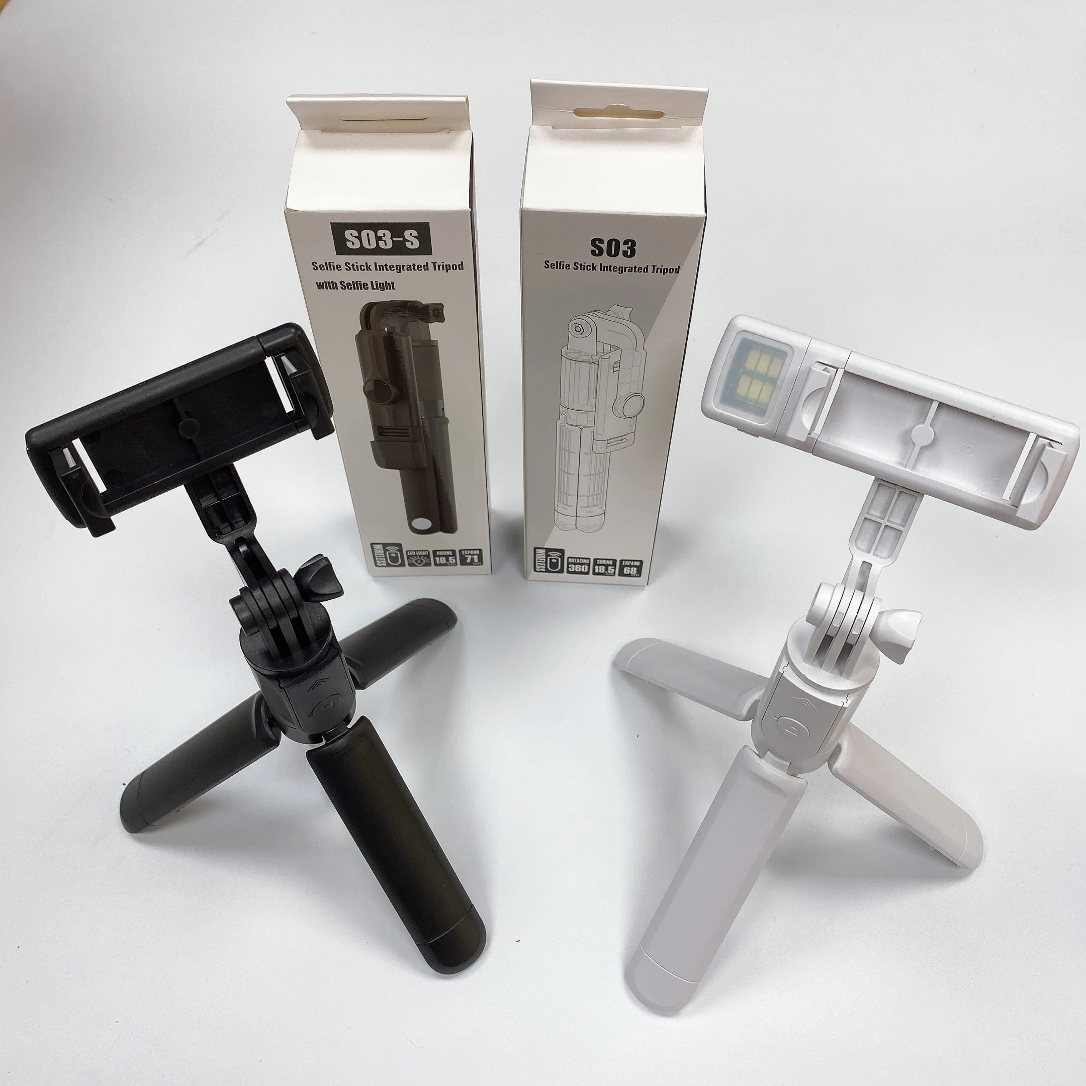 Portable 3-in-1 Selfie Stick with Fill Light & Bluetooth