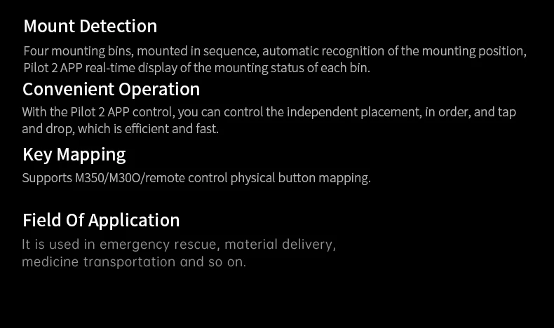 Airdrop System 15kg for M350 RTK M300RTK Quick Release Thrower