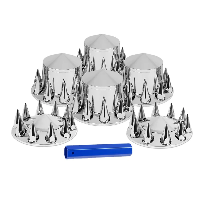 Factory Complete Chrome Pointed Axle Cover Kits With Spiked Lug Nut ...