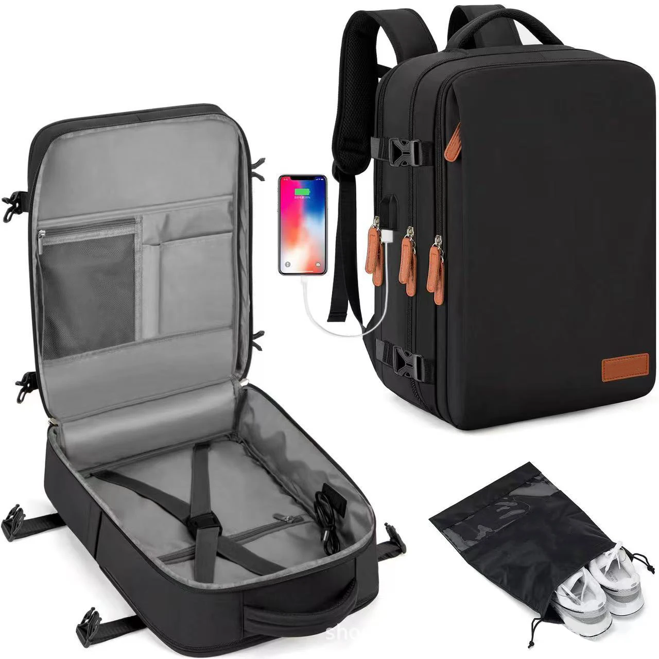 Luxury Business Anti-theft Waterproof Backpack Laptop Travel Backpack ...