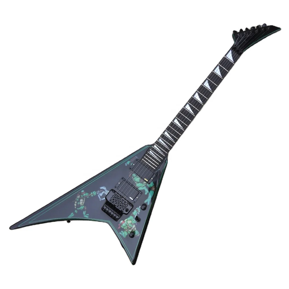 Flyoung Flying V Shape Electric Guitar 6 Strings Stringed Instruments ...
