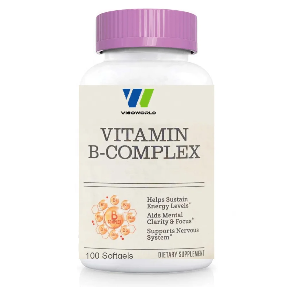 Max Strength Vitamin B-Complex CoQ10 Vitamin C Supplement 100 Softgels ...