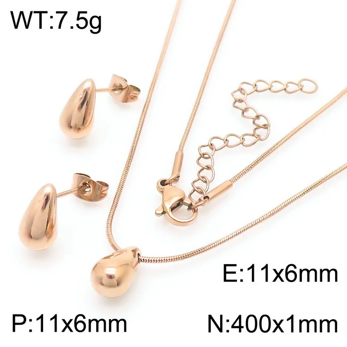 Ins Simple Water Drop Hollow Set Versatile Jewelry Glossy Water Drop ...