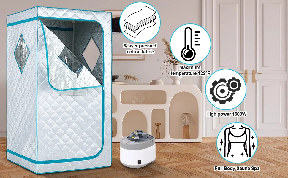 Smartmak Portable Full Size Portable Steam Sauna,Personal Steam Sauna ...